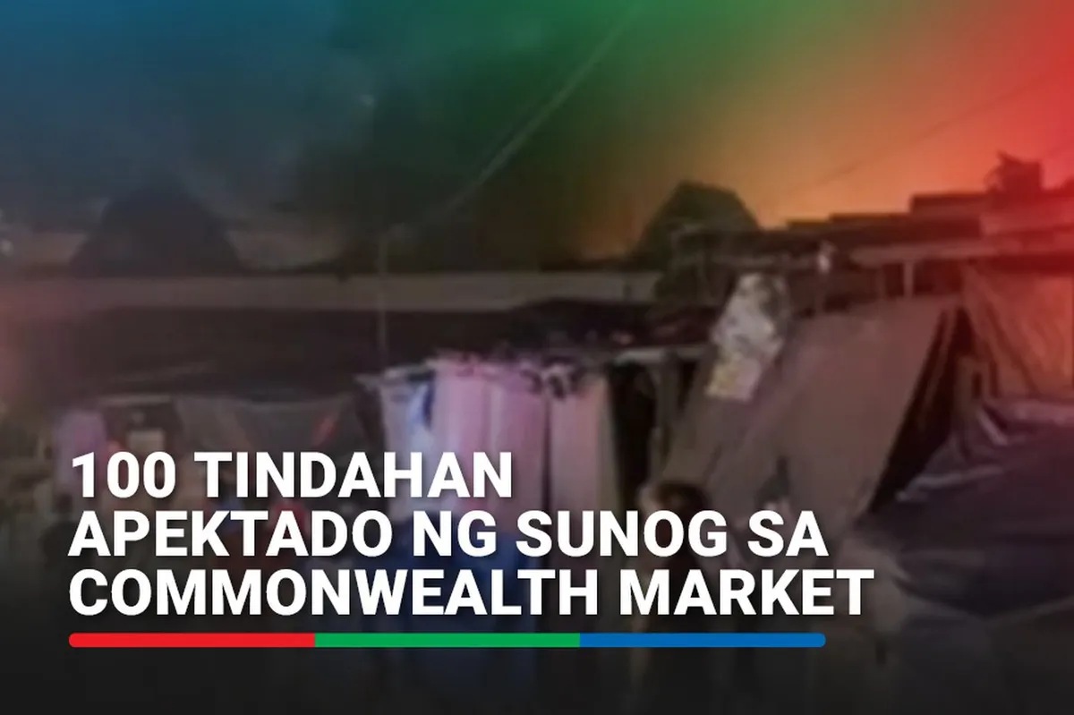 100 tindahan apektado ng sunog sa Commonwealth Market | ABS-CBN News