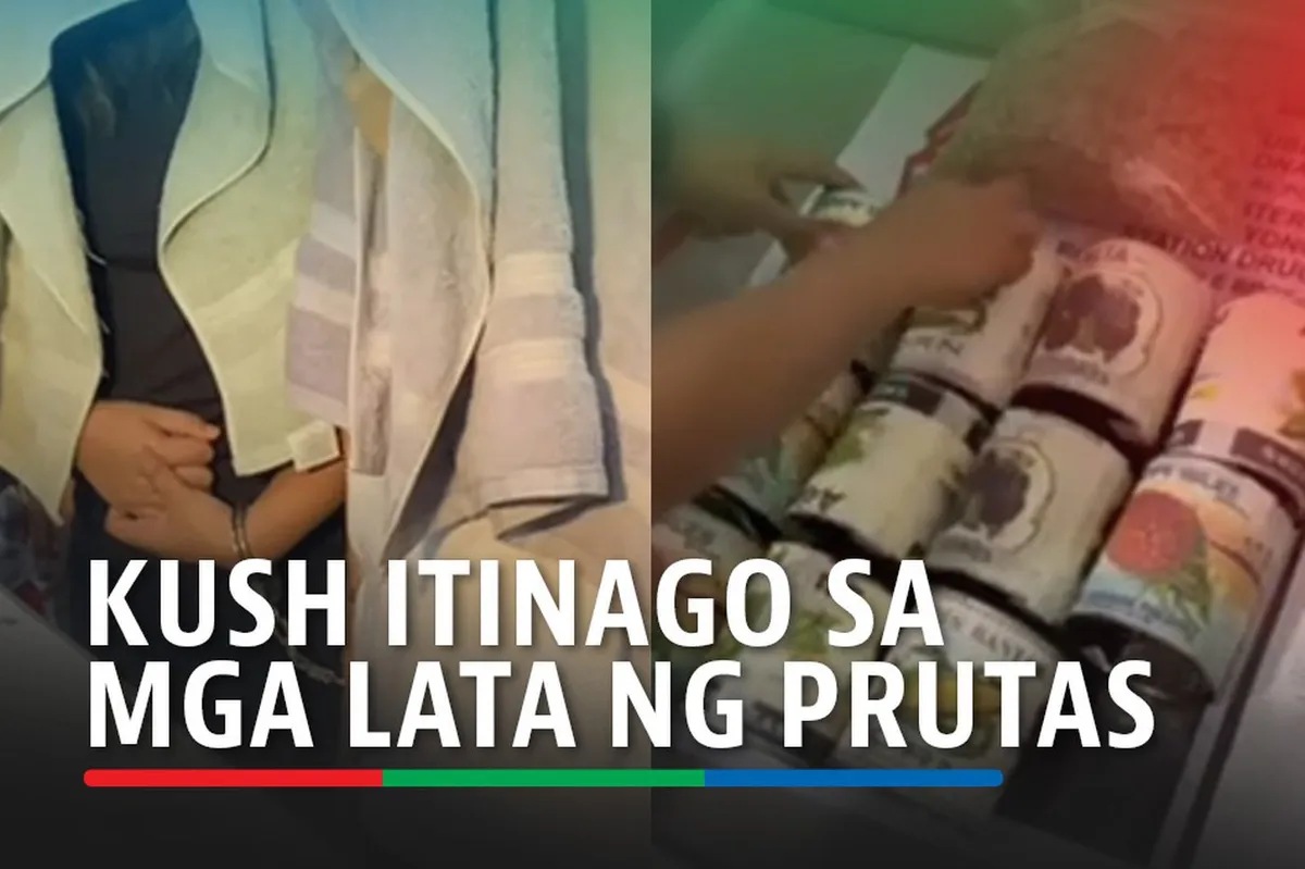 Kush itinago sa mga lata ng prutas; 2 pusher arestado | ABS-CBN News