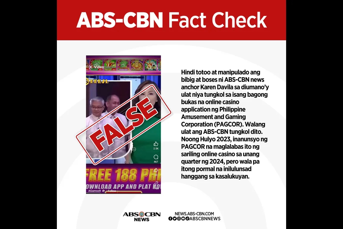 FACT CHECK: Walang ABS-CBN report tungkol sa isang bagong online casino ... FACT CHECK: Walang ABS-CBN report tungkol sa isang bagong online casino ...