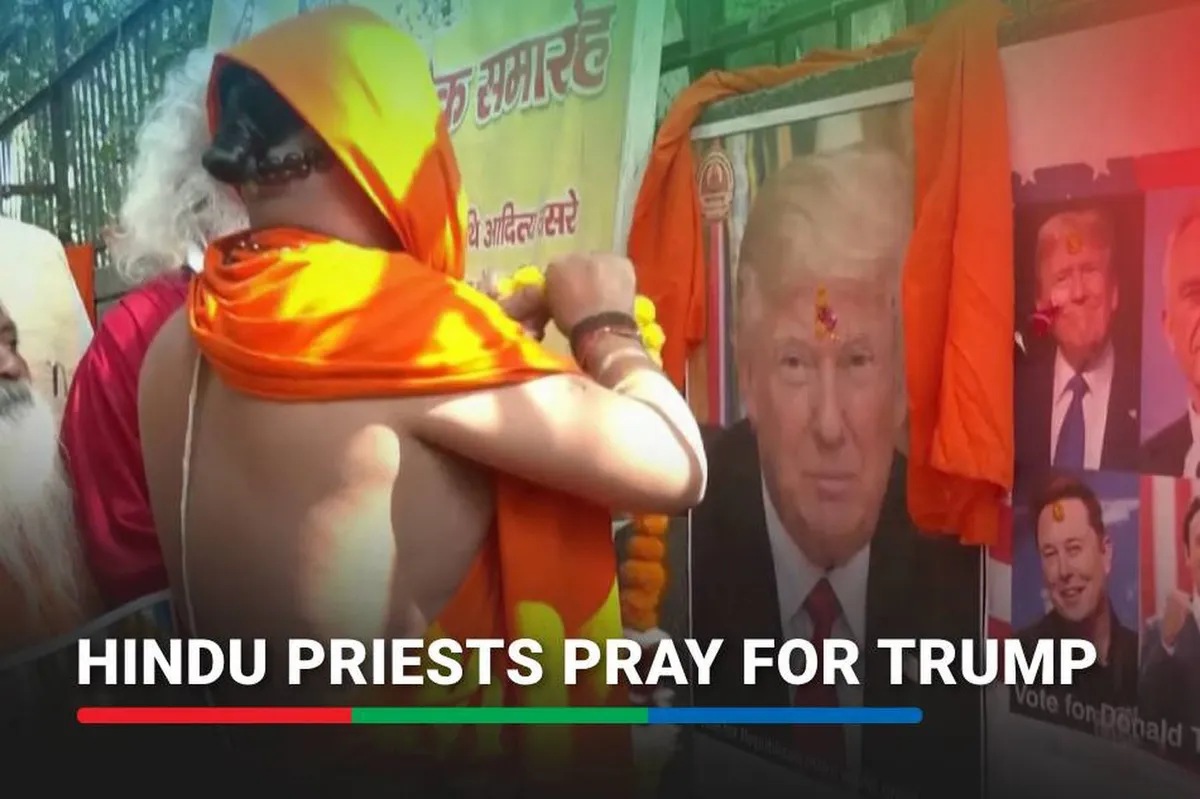 Hindu priests in India pray for Trump victory in US elections | ABS-CBN ...