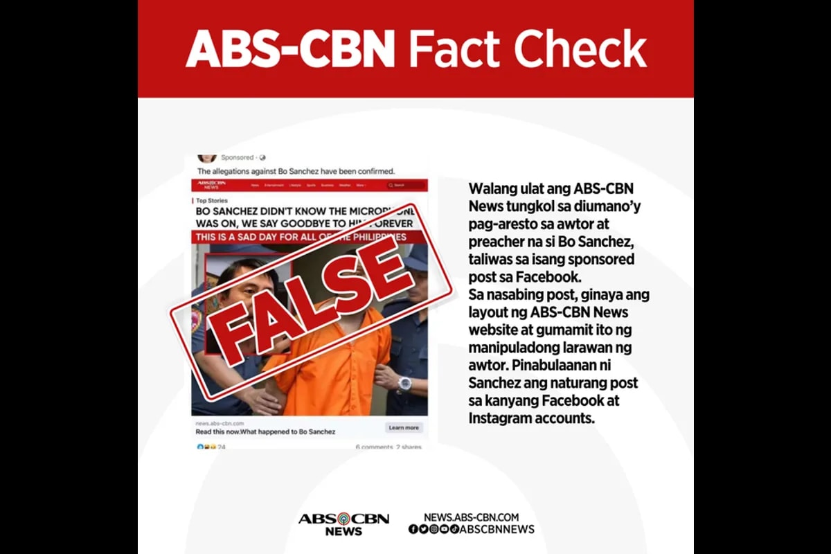 FACT CHECK: ‘Di totoo ang ABS-CBN report tungkol sa pag-aresto kay Bo ...
