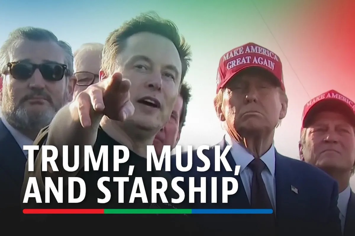Trump, Musk watch SpaceX's Starship lift off from Texas | ABS-CBN News