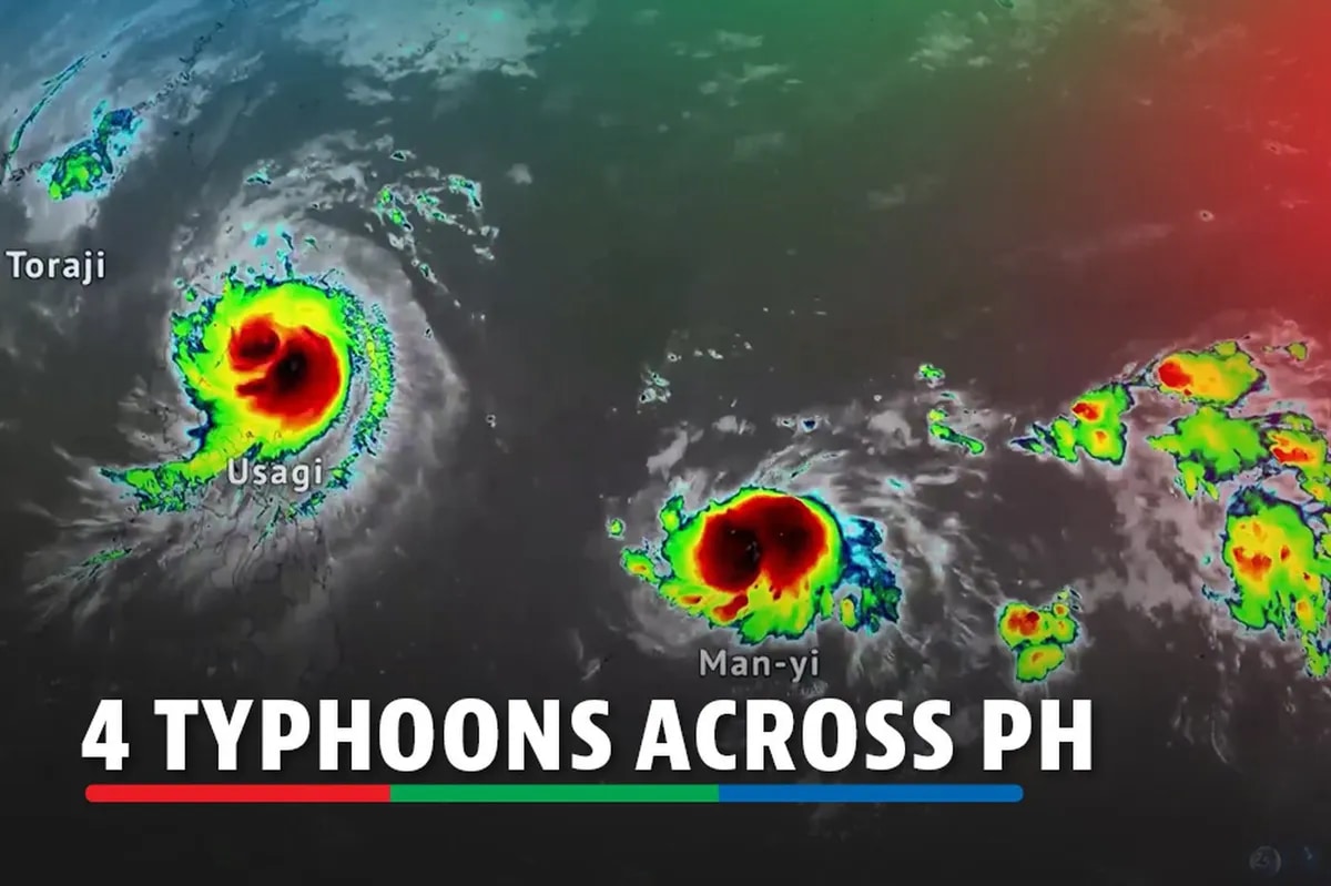 WATCH: Satellite imagery of 4 typhoons moving across PH | ABS-CBN News