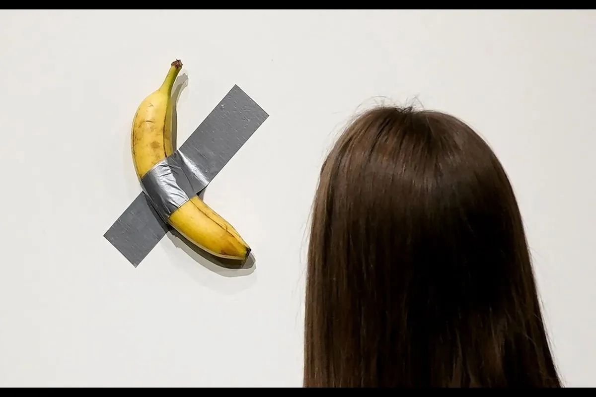 Banana taped to a wall sells for P365 million in New York | ABS-CBN News