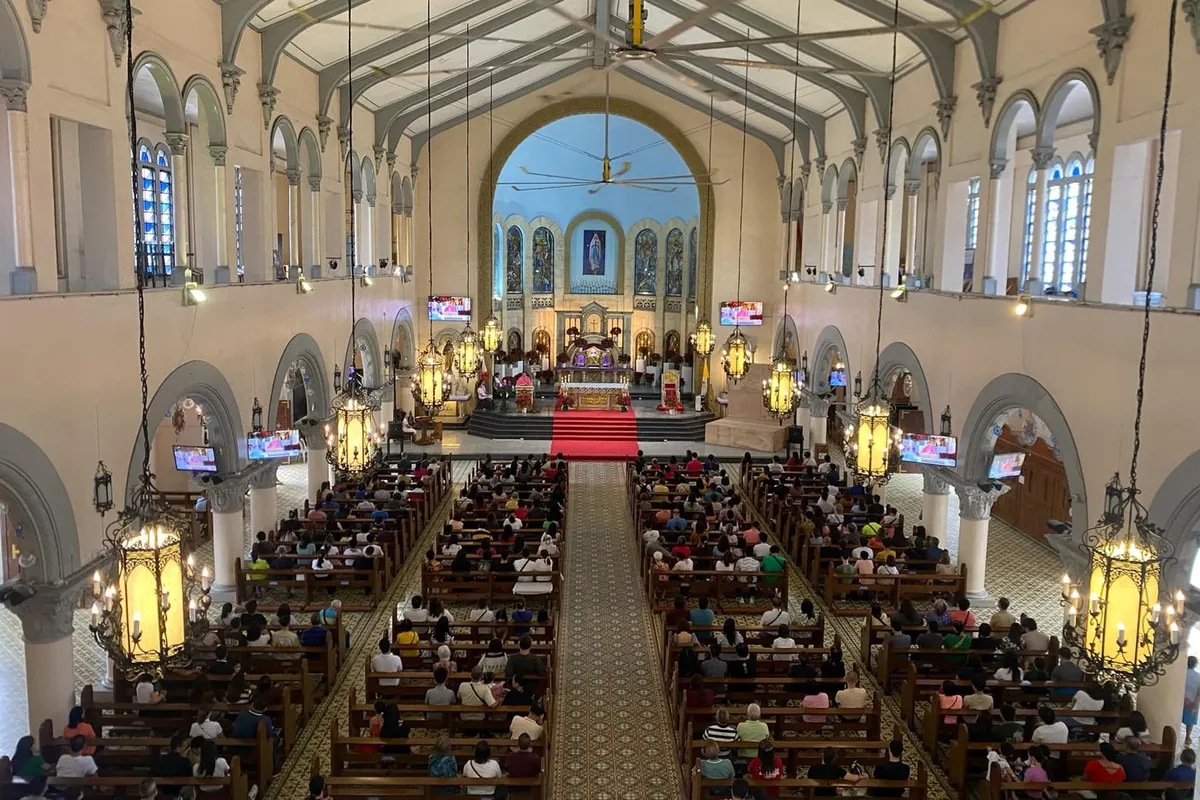 Nat’l Shrine of Our Lady of Lourdes shows renovated dome as Simbang ...