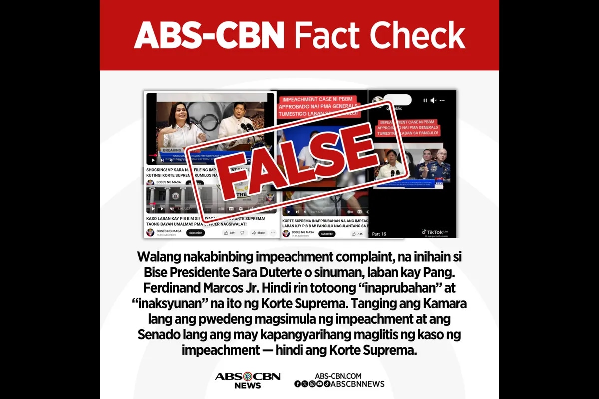 FACT CHECK: Walang impeachment complaint laban kay Marcos | ABS-CBN News FACT CHECK: Walang impeachment complaint laban kay Marcos | ABS-CBN News