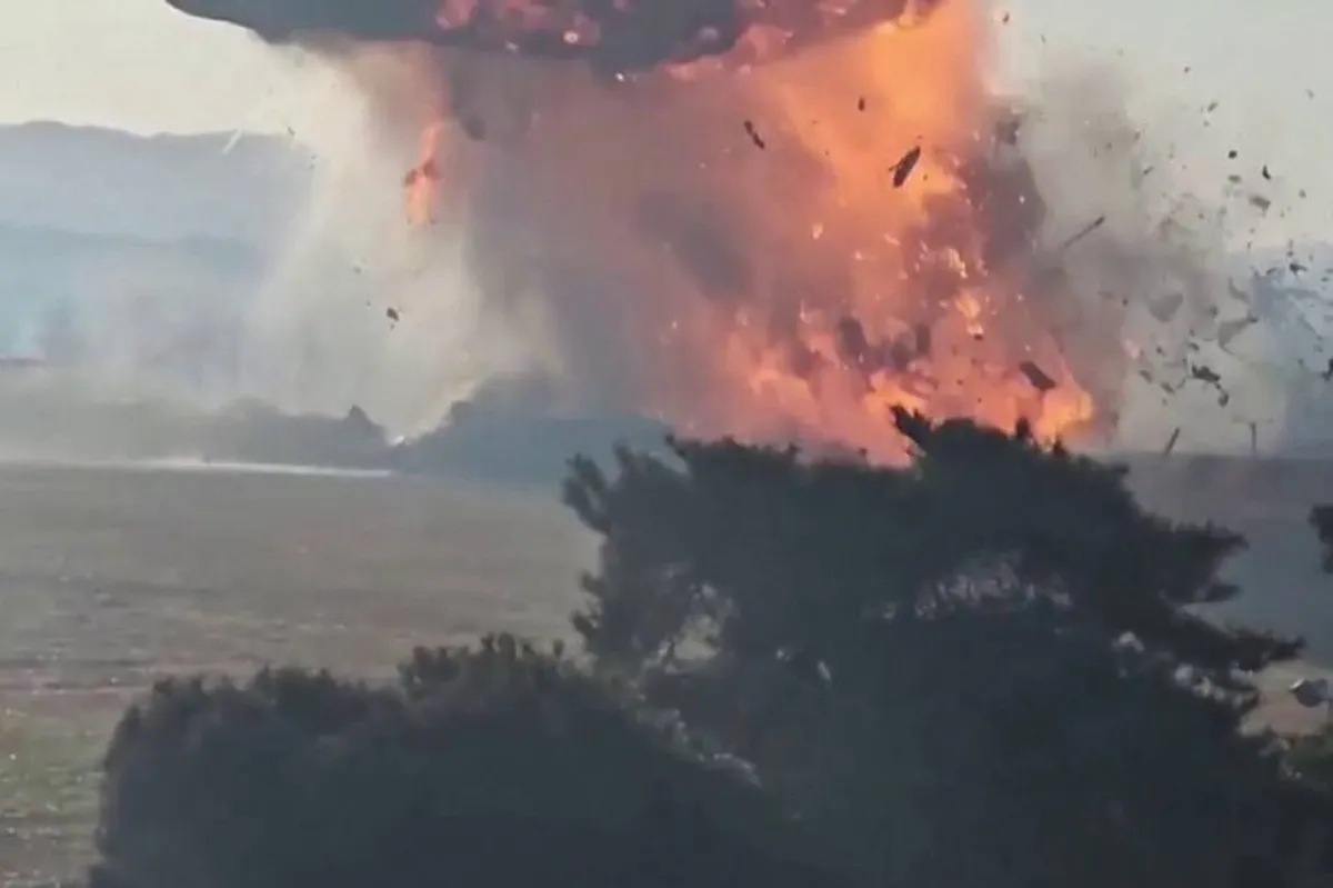 MOMENT: Aircraft erupts into a fireball shortly after landing in South ...