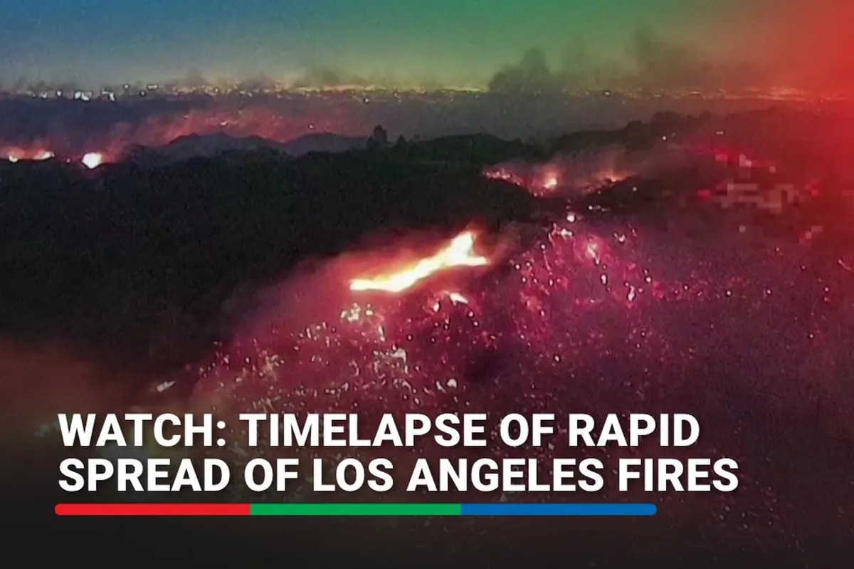 Timelapse captures rapid spread of Los Angeles fires | ABS-CBN News