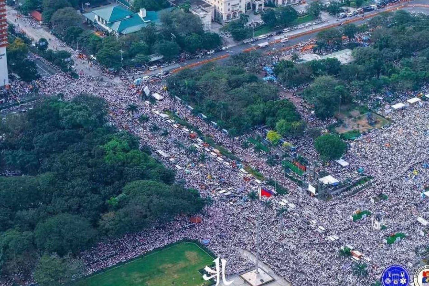 Crowd at INC's peace rally hits 1.2 million | ABS-CBN News