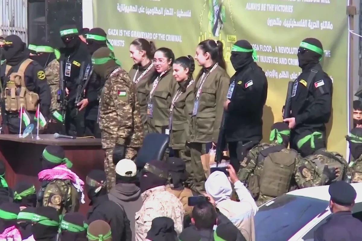 WATCH: Hamas releases four Israeli hostages under ceasefire deal | ABS ...