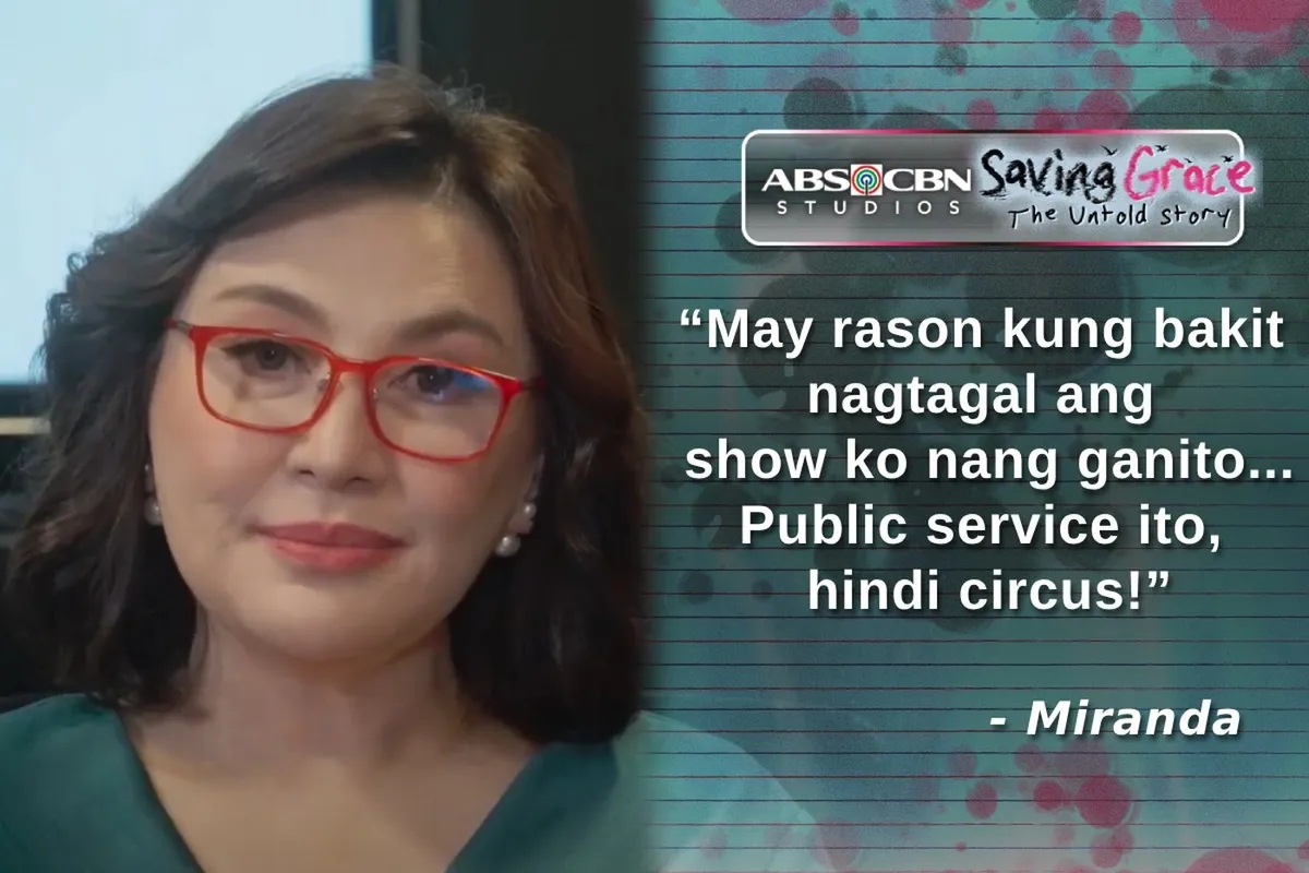 Saving Grace: Miranda, ipinagtanggol ang layunin ng kanyang programa ...