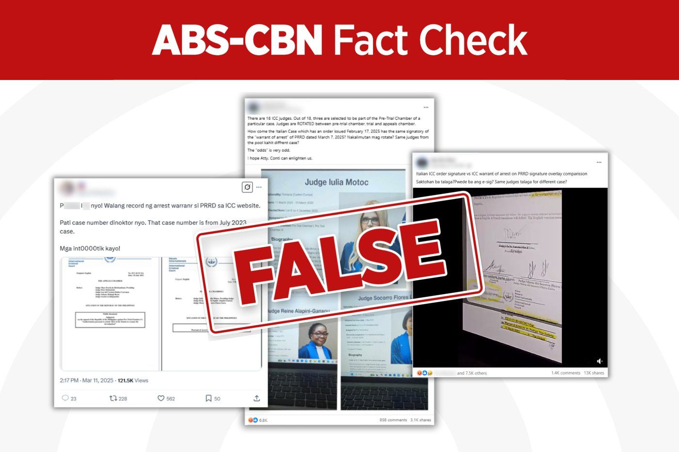 FACT CHECK: Mga post kinwestyon ang arrest warrant ng ICC para kay Rodrigo Duterte | ABS-CBN News