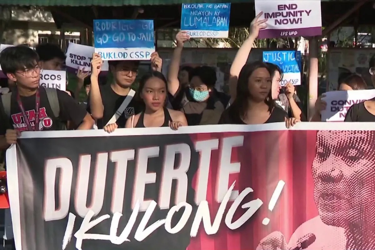 Mga pagtitipon pabor at kontra sa pag-aresto kay Ex-Pres. Duterte idinaraos sa ilang lugar sa ...