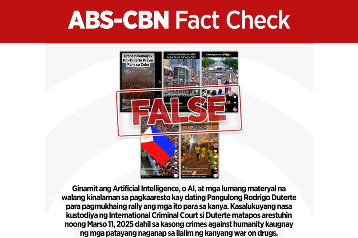 FACT CHECK: Pekeng mga pro-Duterte rally kumakalat sa social media ...