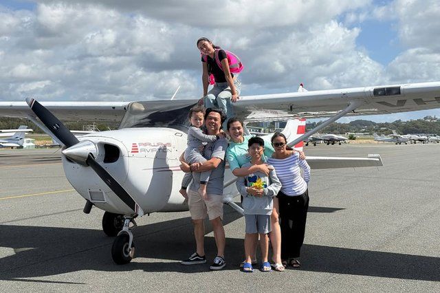LOOK: Dimples Romana’s daughter flies family for the first time | ABS ...