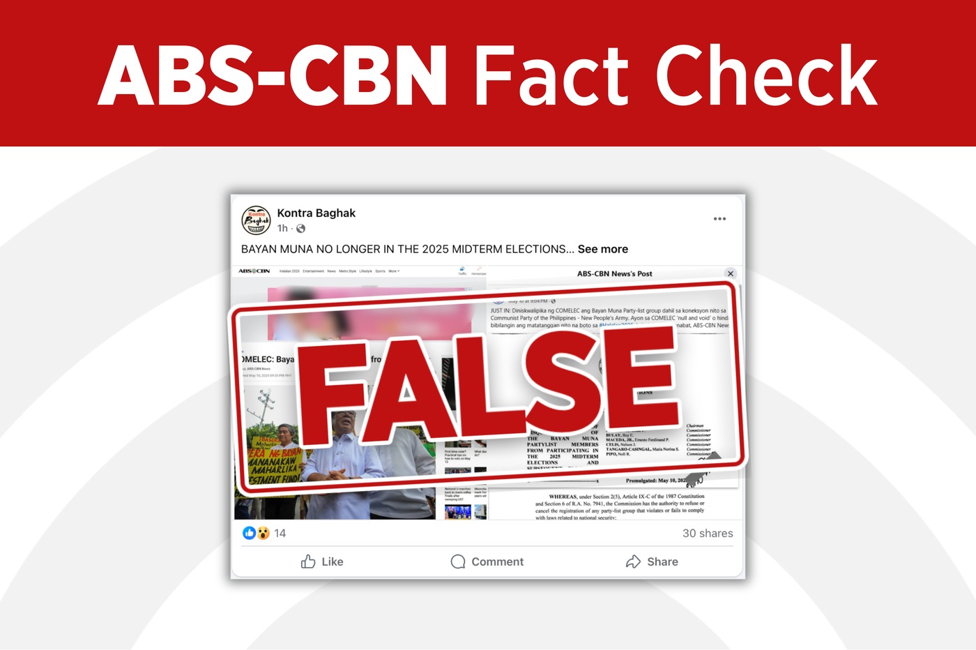 FACT CHECK: ‘Di totoong diskwalipikado ang Bayan Muna sa Halalan 2025 | ABS-CBN News