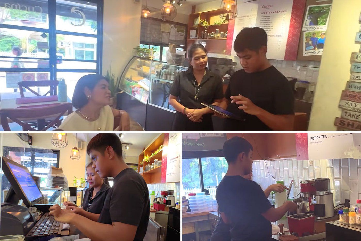 Candy Pangilinan visits son Quentin at the restaurant where he’s ...