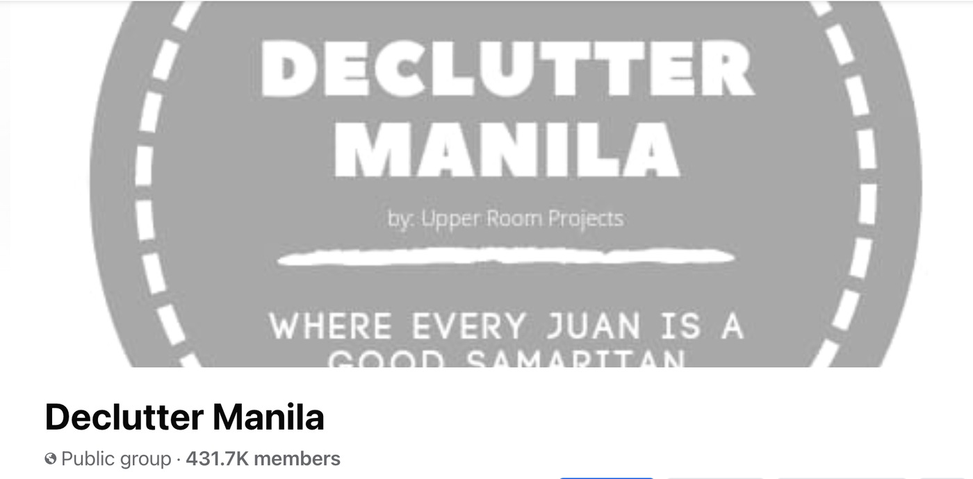 Want to give away or receive free items? Join the FB group Declutter Manila | ABS-CBN Lifestyle