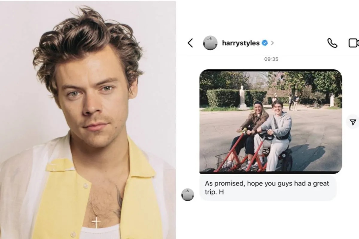 Harry Styles fulfills promise to couple and sends photo via DM | ABS ...