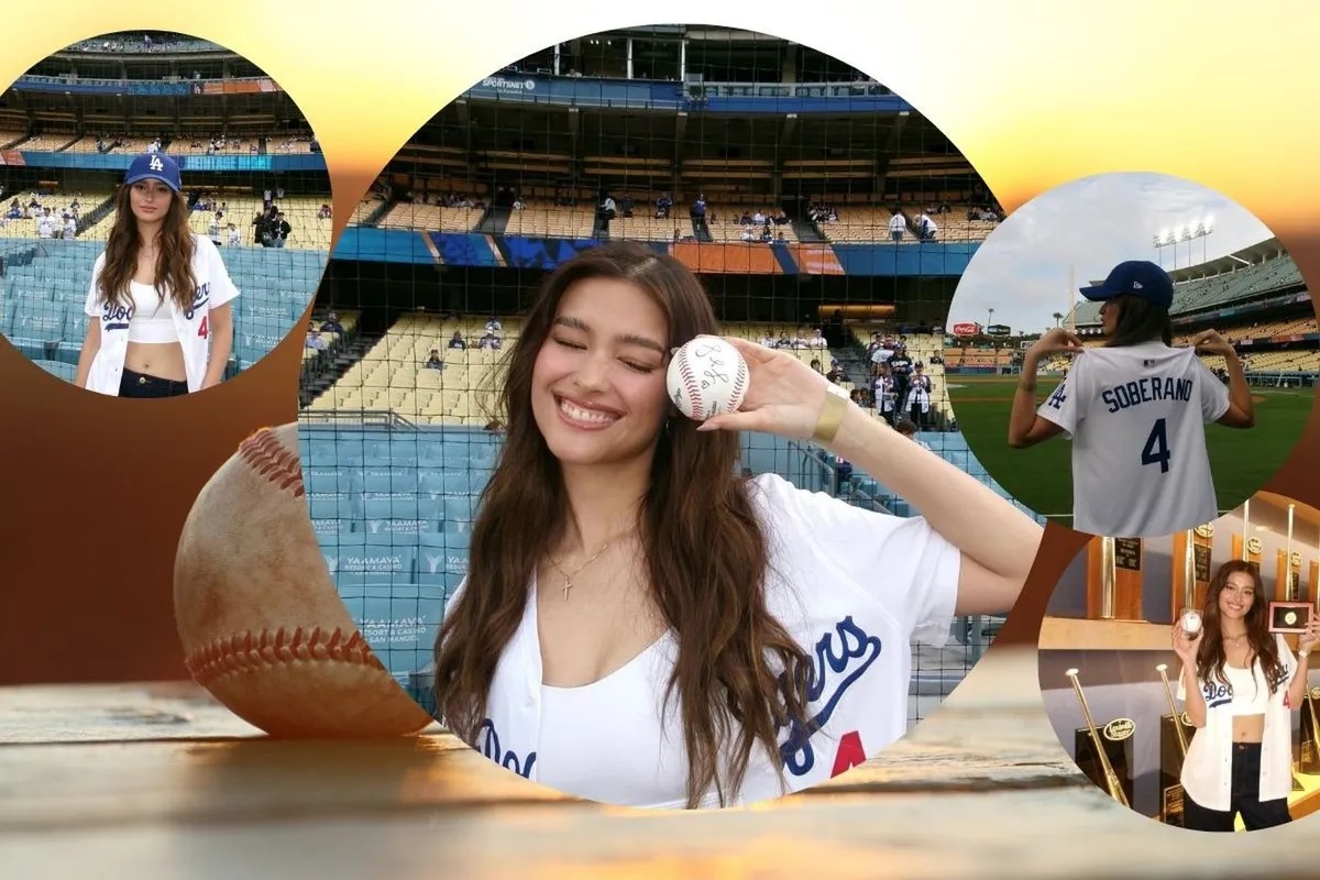 Liza Soberano Throws First Pitch at the Dodgers vs. Mets Baseball Game ...