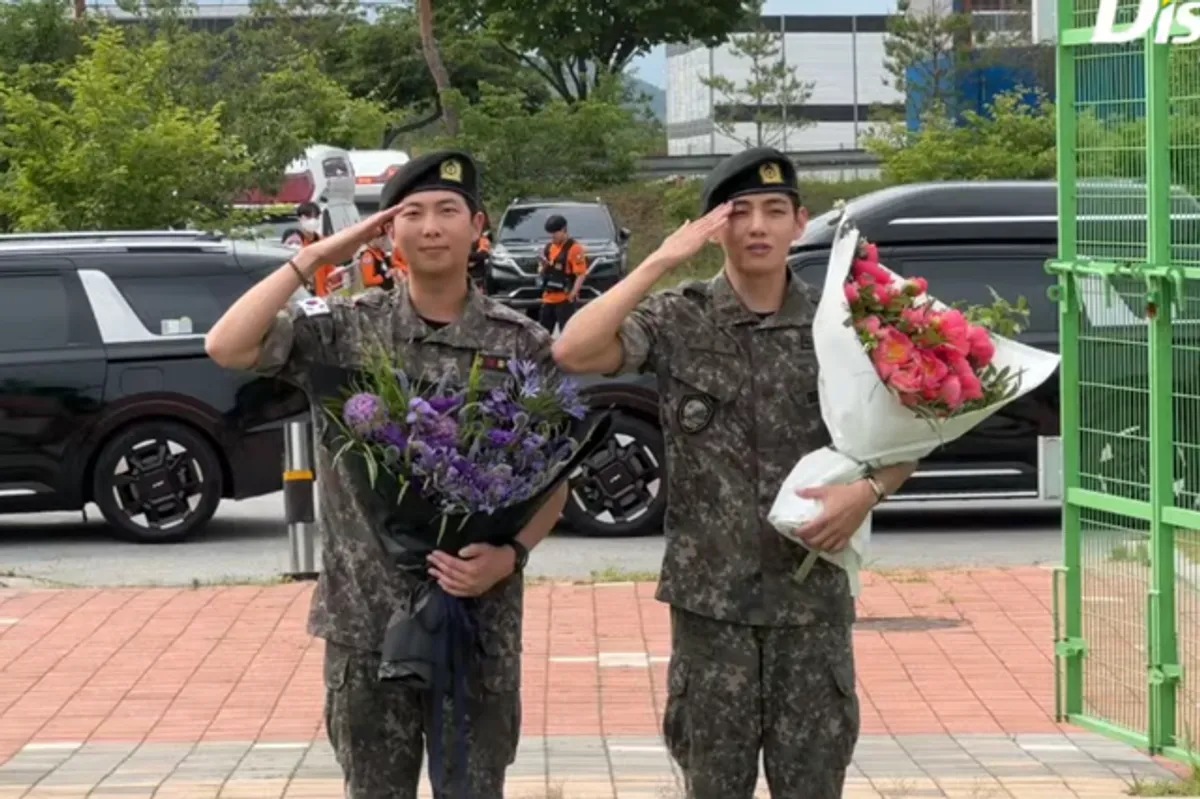 RM and V of BTS discharged from military service | ABS-CBN Entertainment