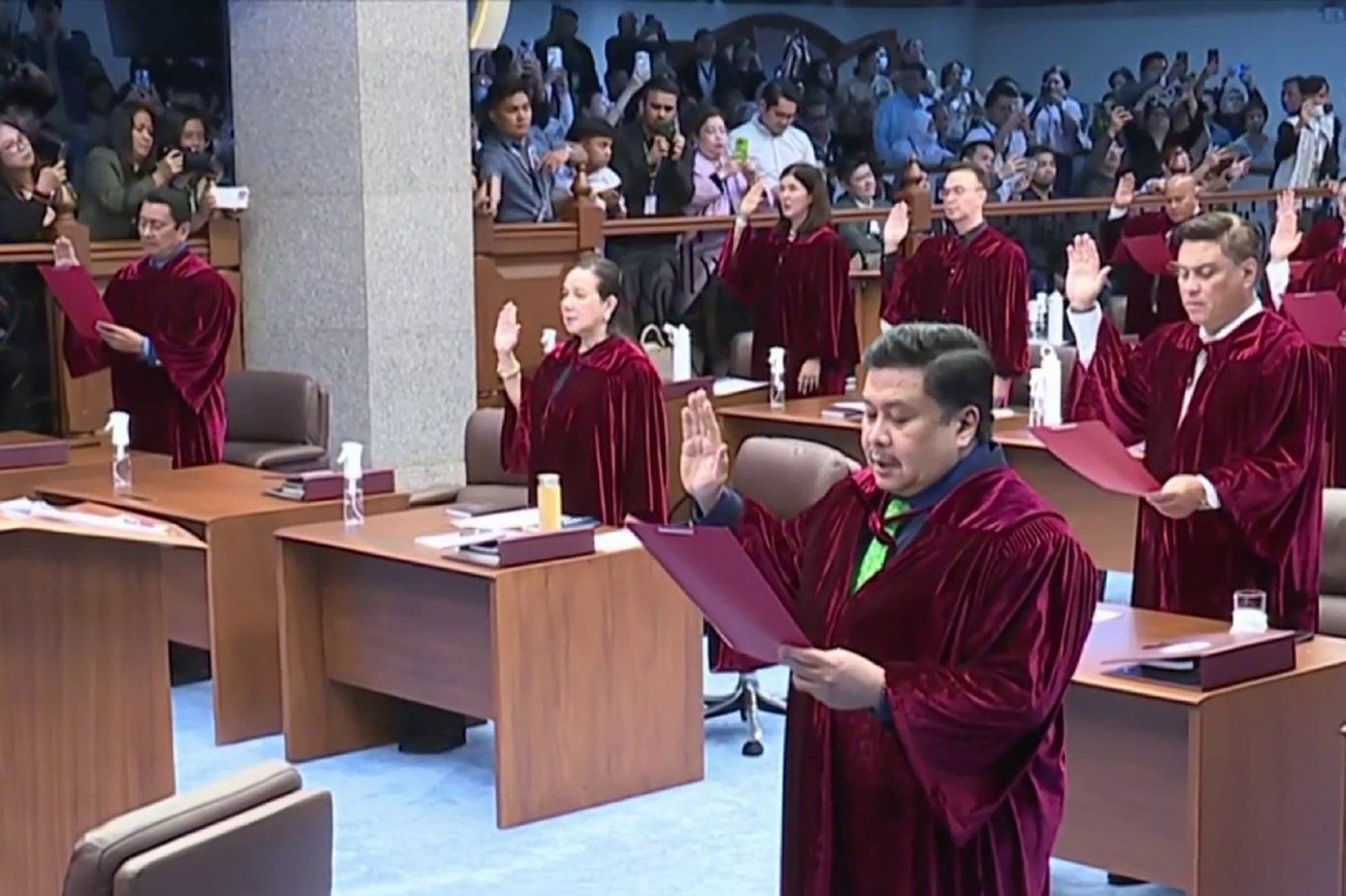 TVP PATROL: Mga senador nanumpa bilang senator-judges sa impeachment trial ni VP Duterte | ABS ...