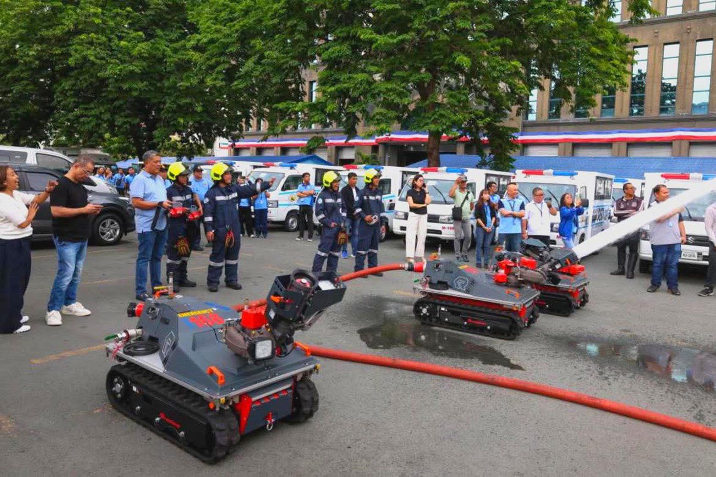 Makati introduces 'firefighting robots,' seen to boost city's emergency ...