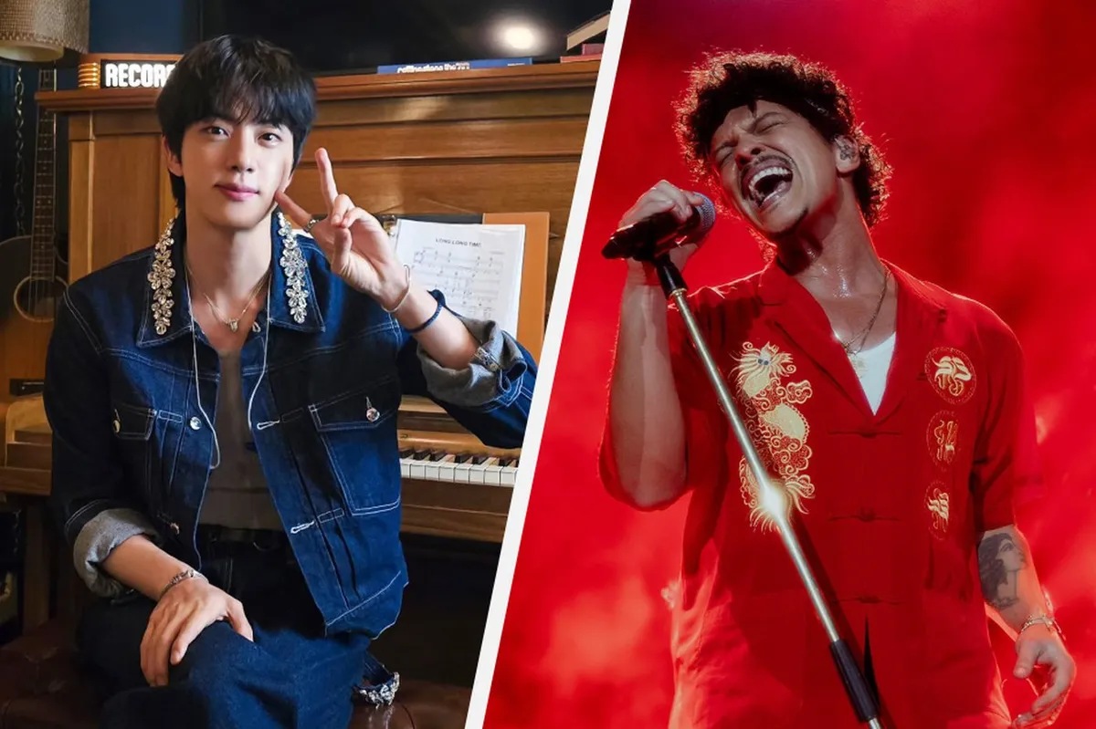 'I'm a huge fan': BTS' Jin would 'love to collab' with Bruno Mars | ABS ...