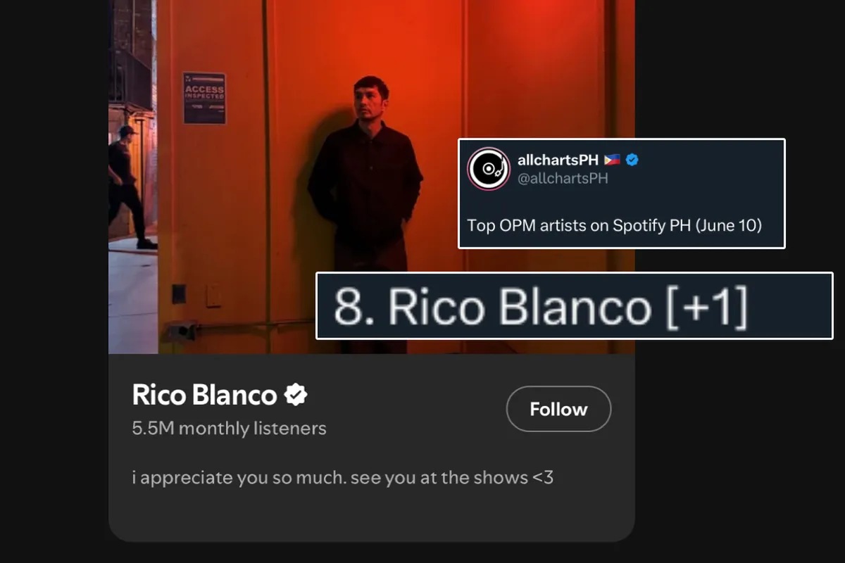 Rico Blanco marks new feat as he lands No. 8 on Top OPM Artists on ...
