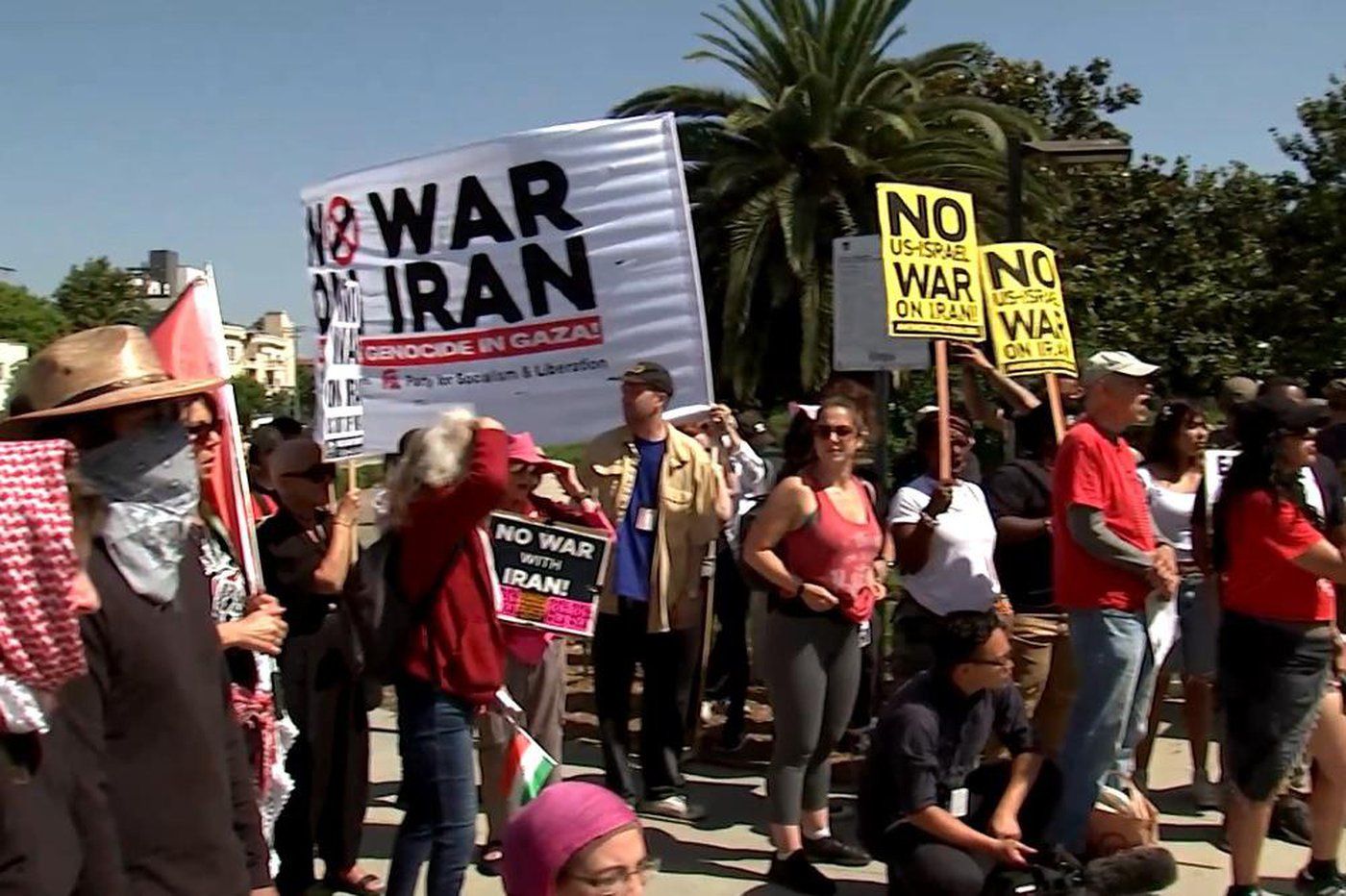 'Beyond frustration': Iranian-Americans and anti-war protesters rally ...