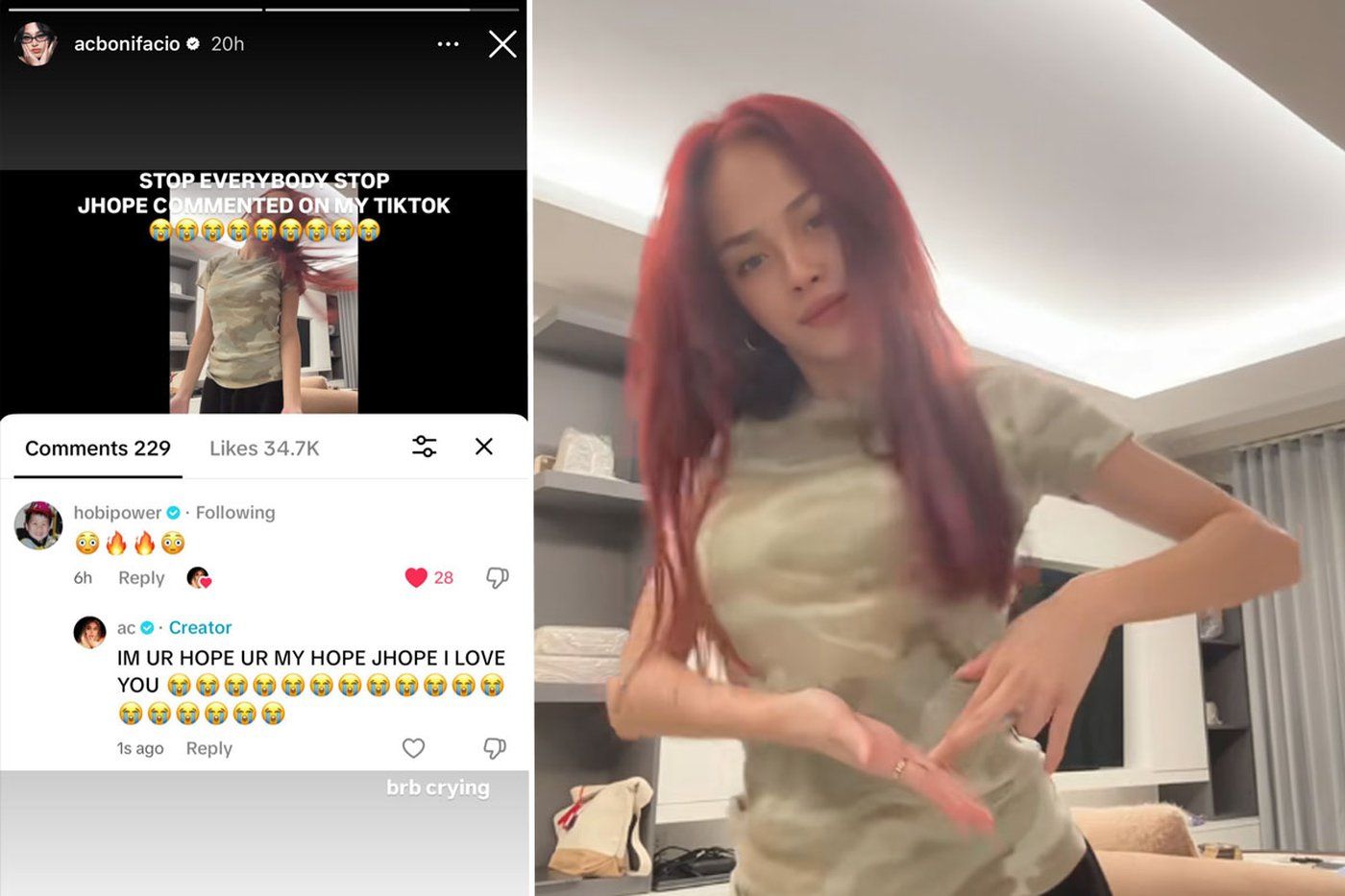 J-Hope notices AC Bonifacio’s ‘Killin’ It Girl’ dance cover | ABS-CBN Entertainment