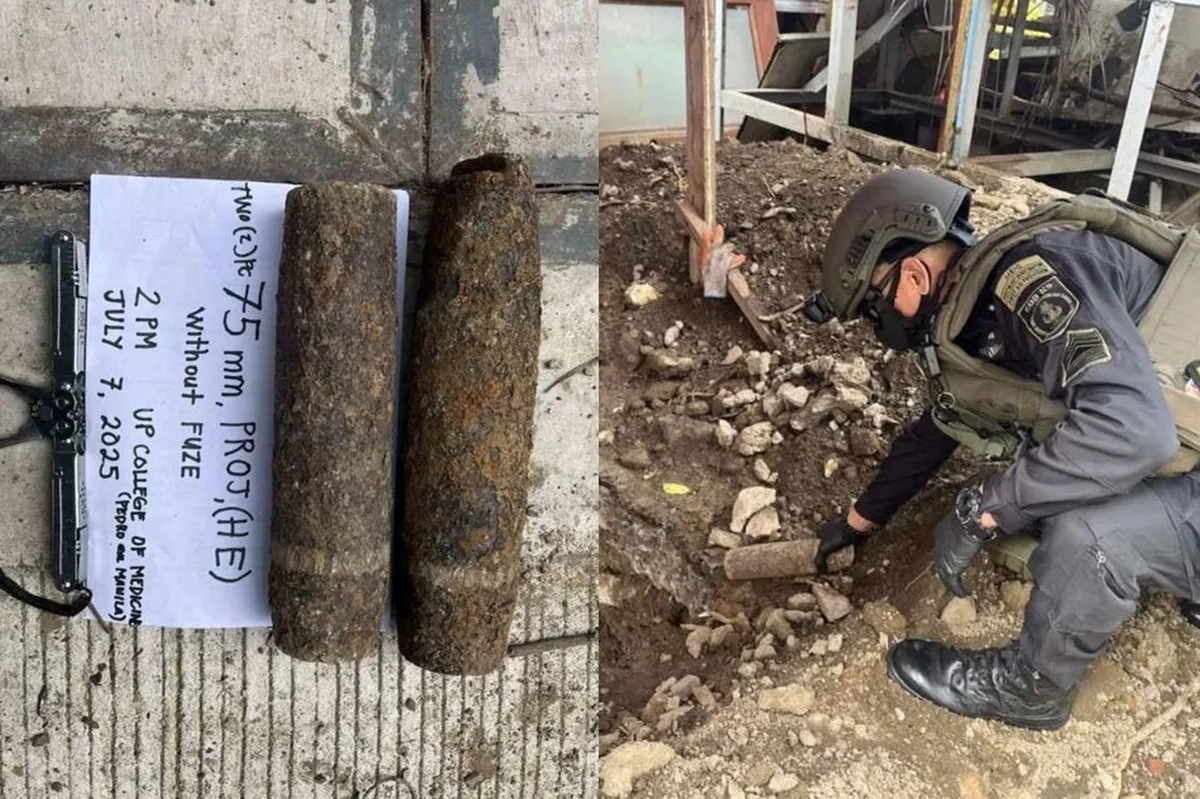 Two WWII bombs, hand grenade unearthed at UP College of Medicine | ABS ...