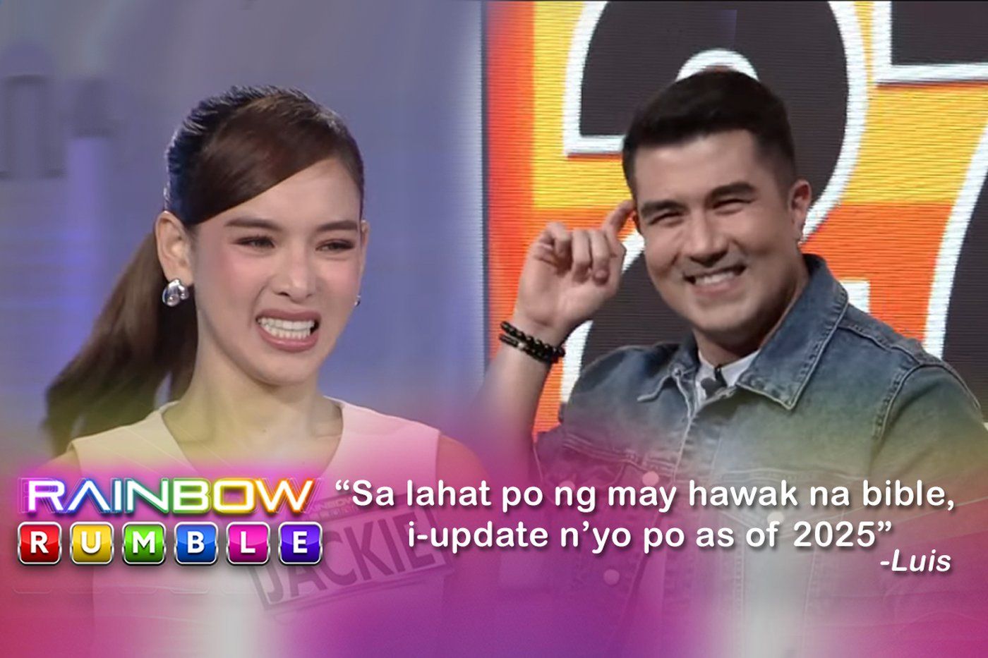 Rainbow Rumble 2025: Luis, naaliw sa sagot ni Jackie! | ABS-CBN Entertainment