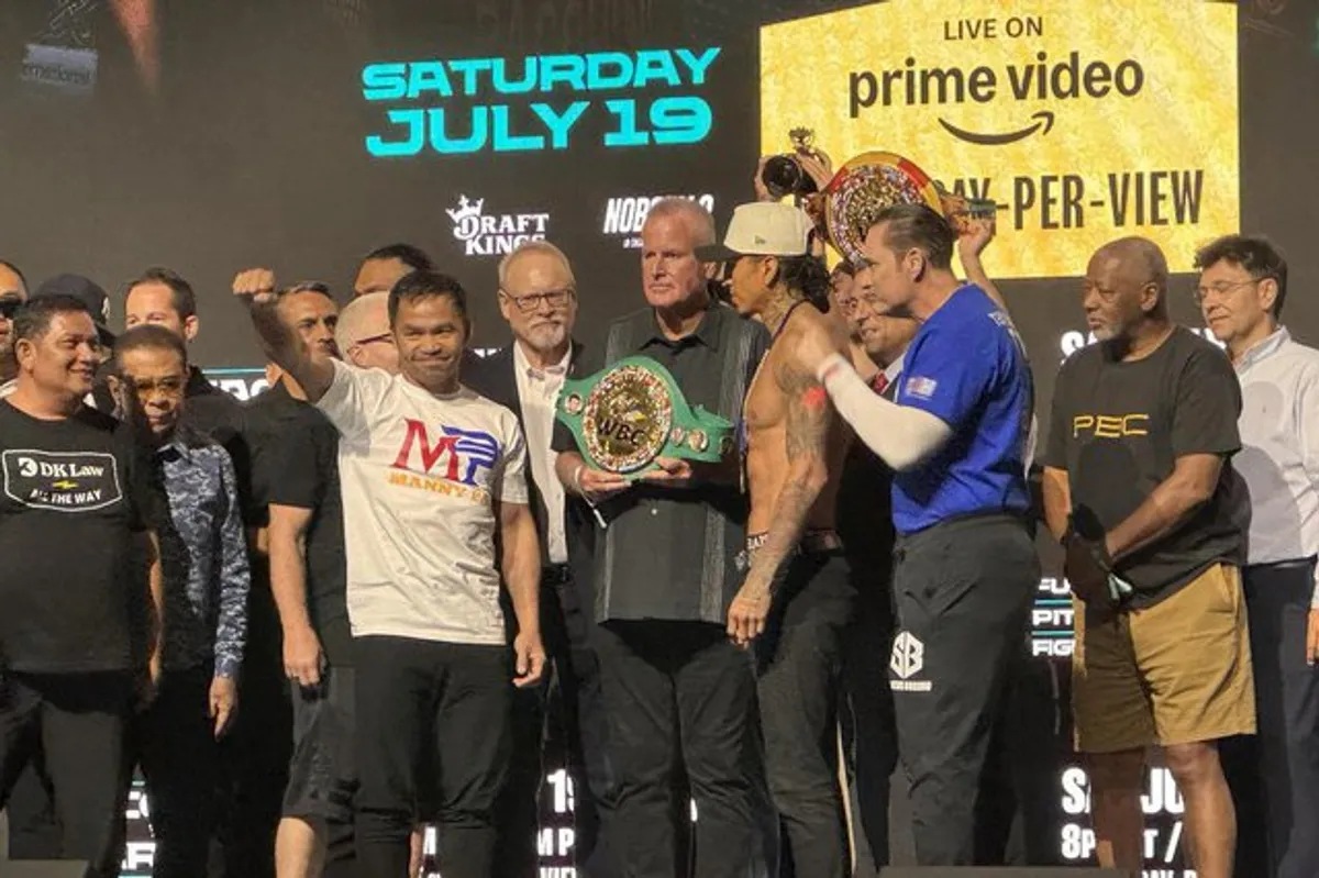 Pacquiao and Barrios make weight ahead of WBC welterweight title fight ...