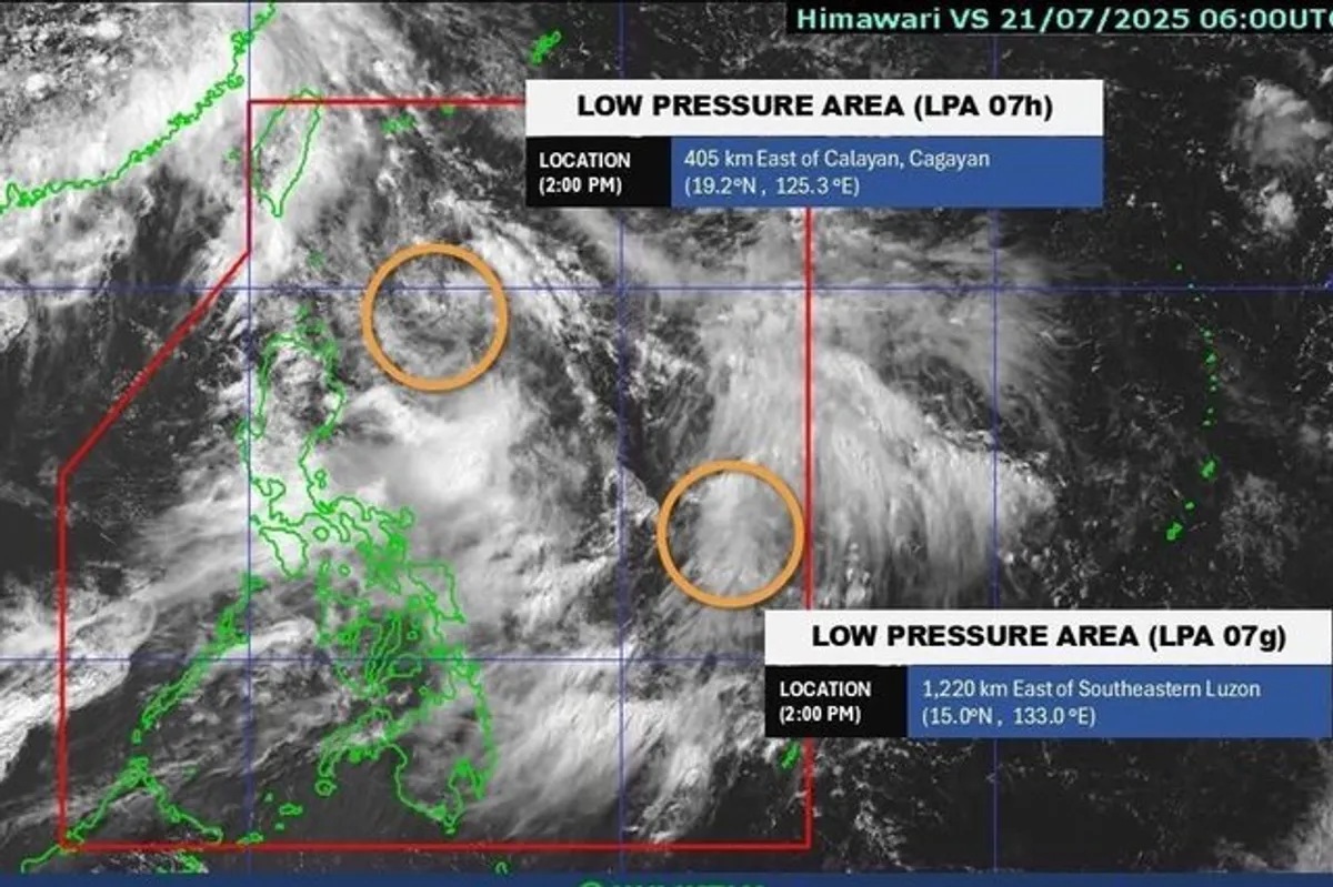 Twin LPAs spotted inside Philippine area | ABS-CBN News