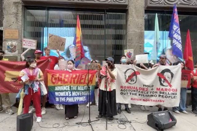 Overseas Filipinos picket in New York in support of detained migrants ...
