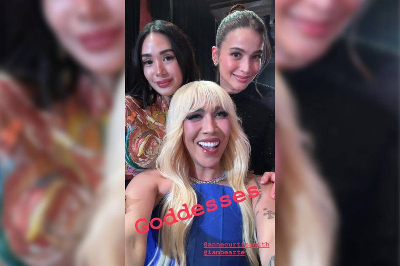 Vice Ganda shares ‘Goddesses’ selfie with Heart, Anne at GMA Gala 2025 ...