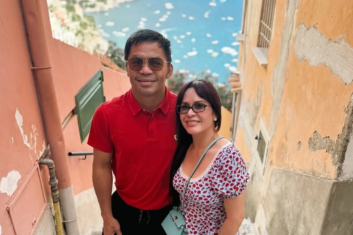 Following his boxing match, Manny Pacquiao spends quality time with Jinkee Pacquiao in Italy ...