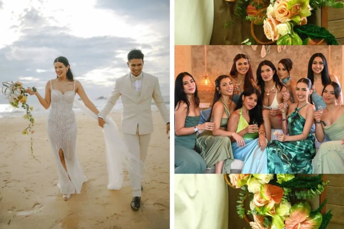 Beauty queens attend second wedding of Kiefer Ravena, Diana Mackey ...