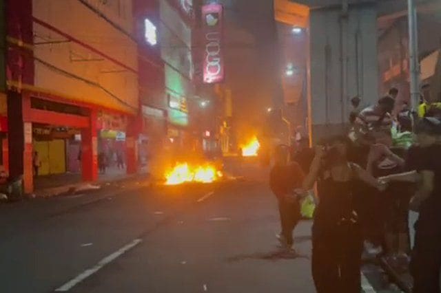 Protest turns into riot as 'demonstrators' attack establishments along ...