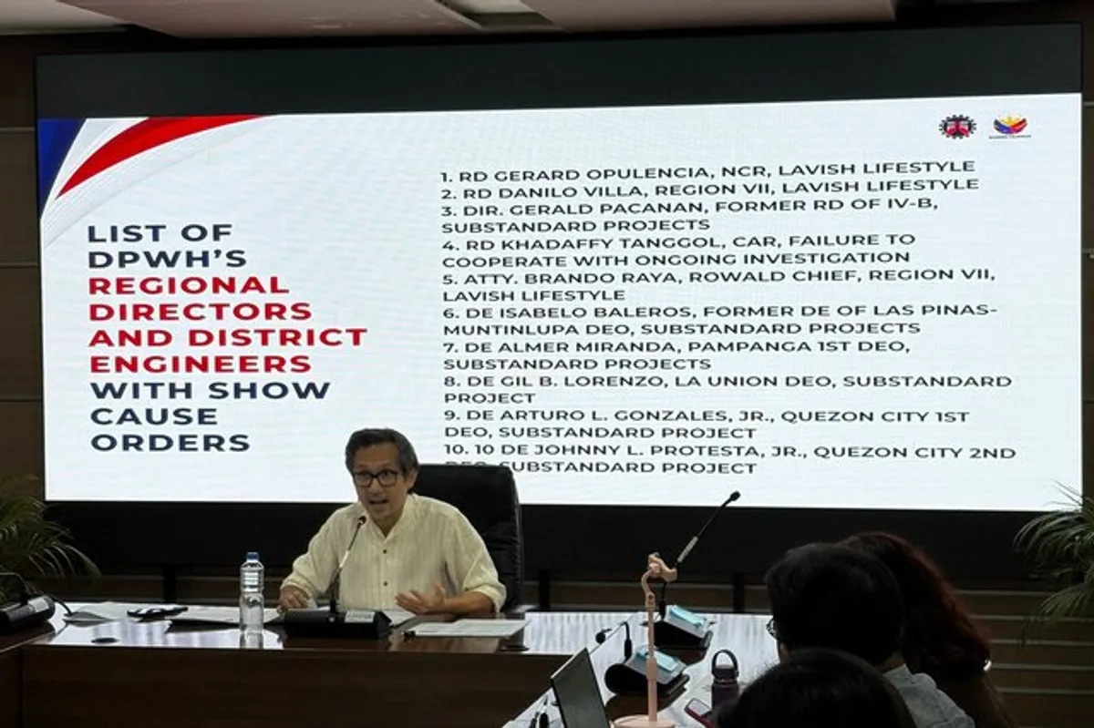 DPWH orders several personnel to explain substandard projects, lavish ...