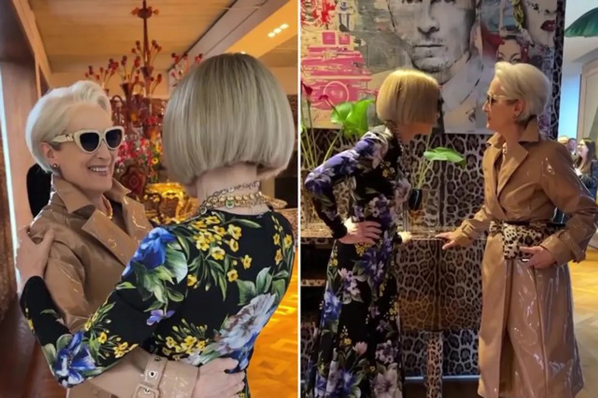 Meryl Streep’s Miranda Priestly meets Anna Wintour at Milan fashion ...