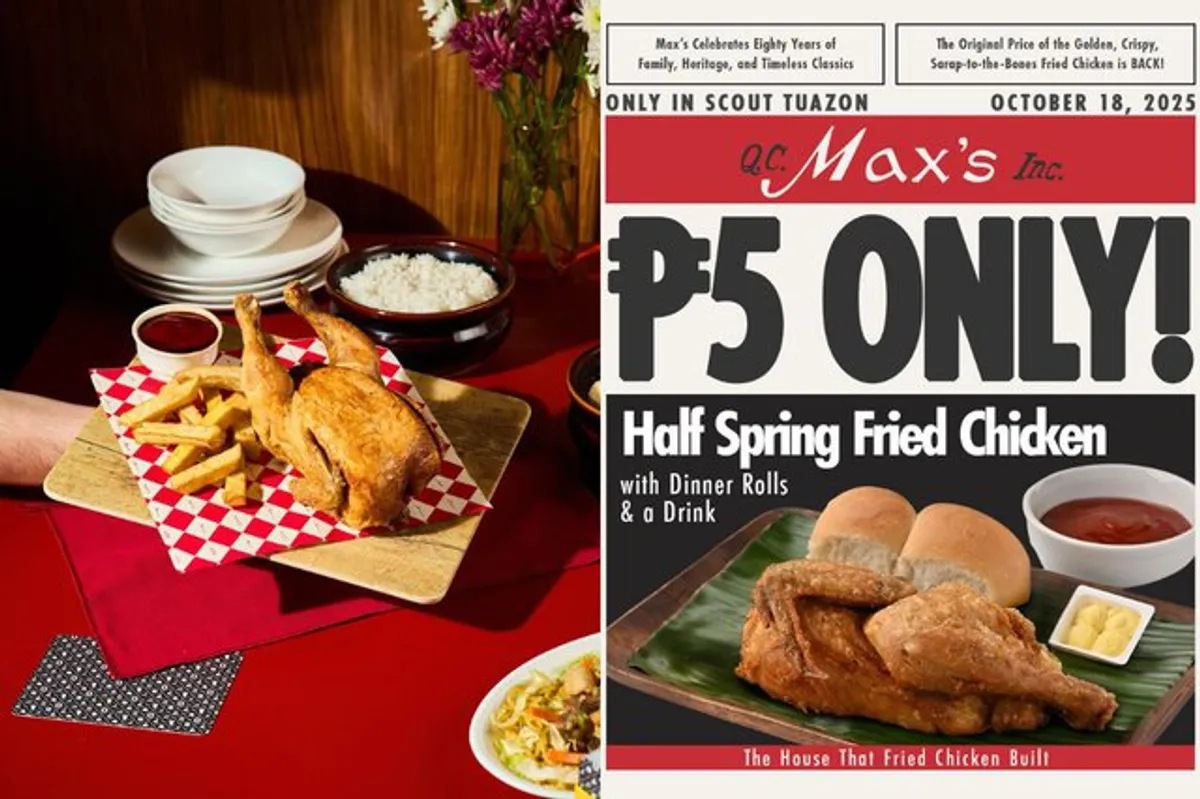 ₱5 For Half A Spring Chicken? Max’s Turns Back Time For Its 80th | ABS ...