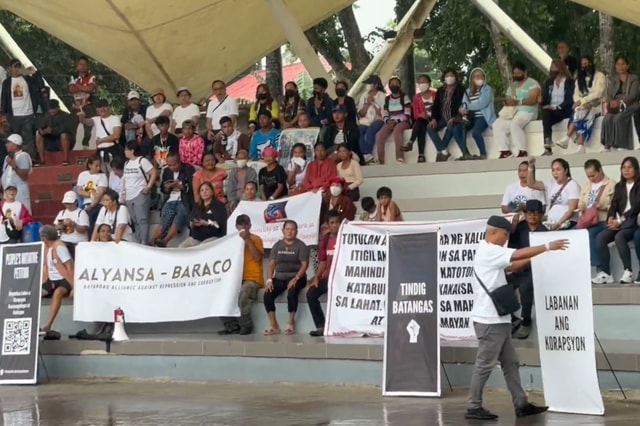 Hundreds join first protest in Batangas vs corruption in flood projects ...