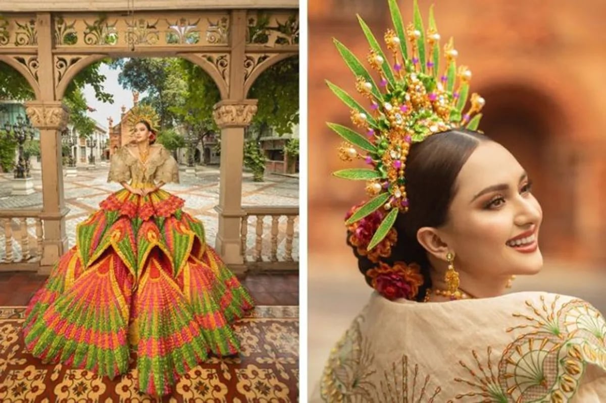 Ahtisa Manalo honors Filipino fiestas in Miss Universe national costume ...