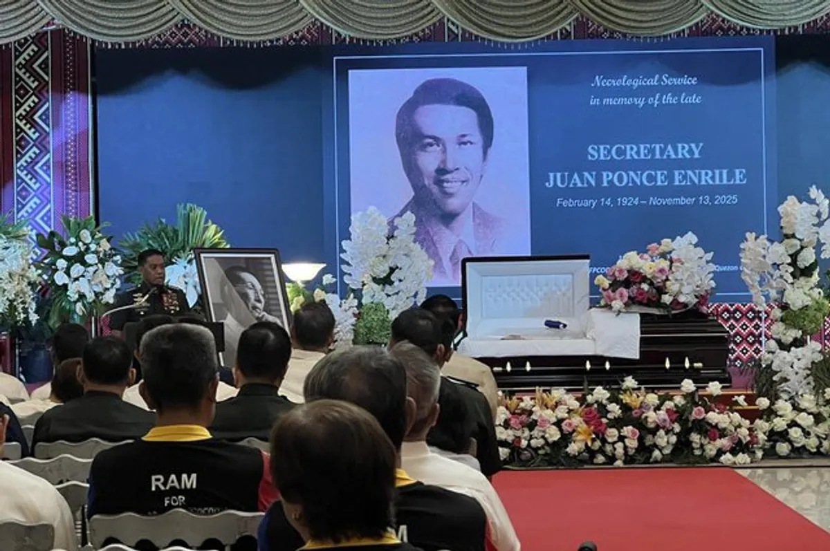 Gov't officials honor Enrile at necrological rites in Camp Aguinaldo ...