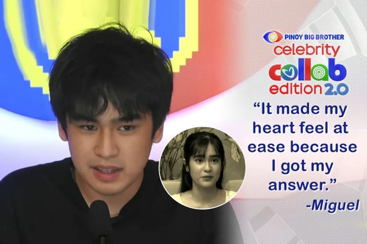Day 36: Miguel reacts to Eliza’s unfiltered answer | PBB Collab 2.0 ...