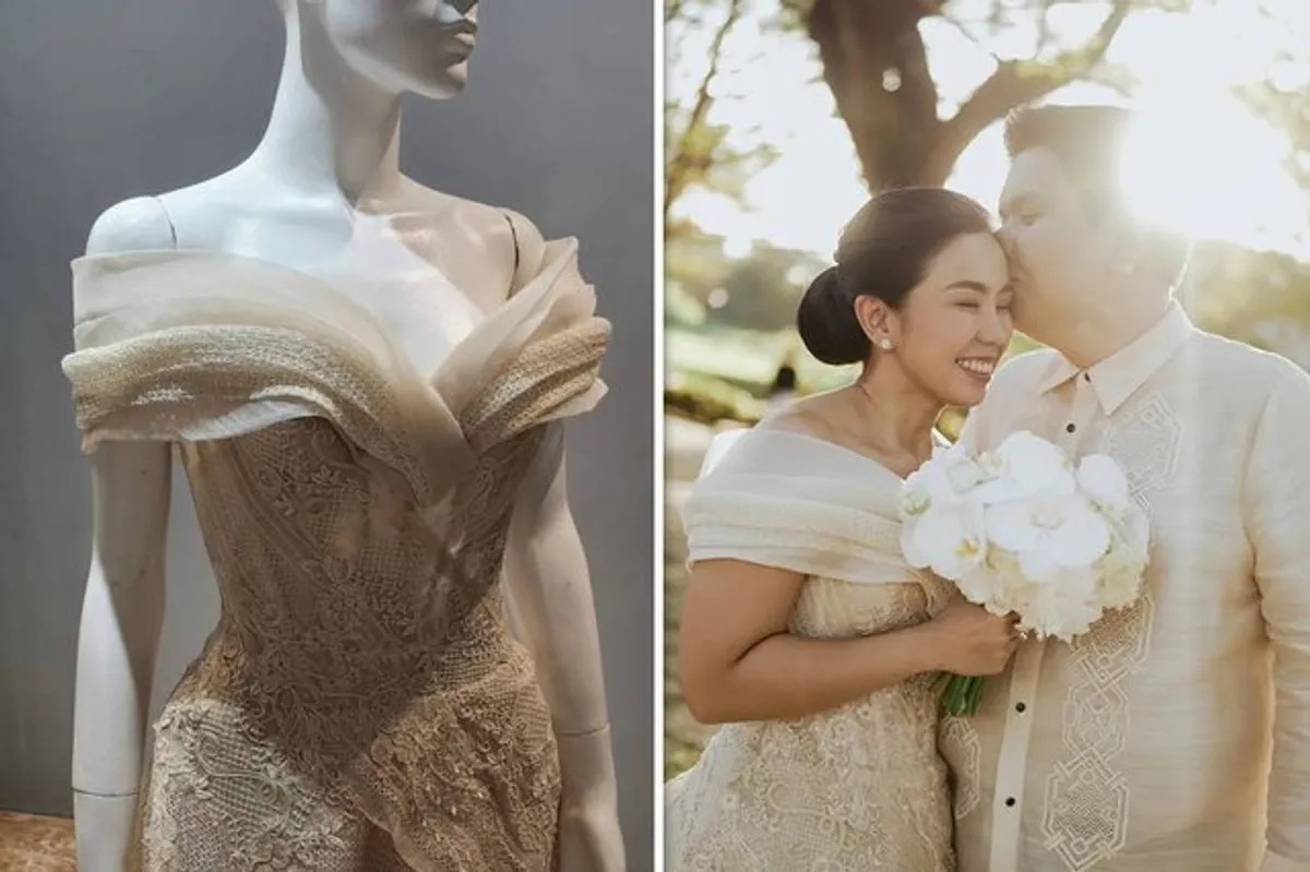 Designer Jo Rubio shares story behind Aika Robredo's wedding gown using ...