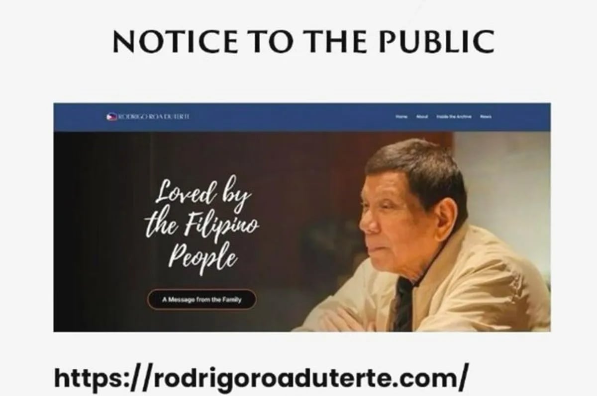 Duterte family launches website for dad Rodrigo’s supporters | ABS-CBN News