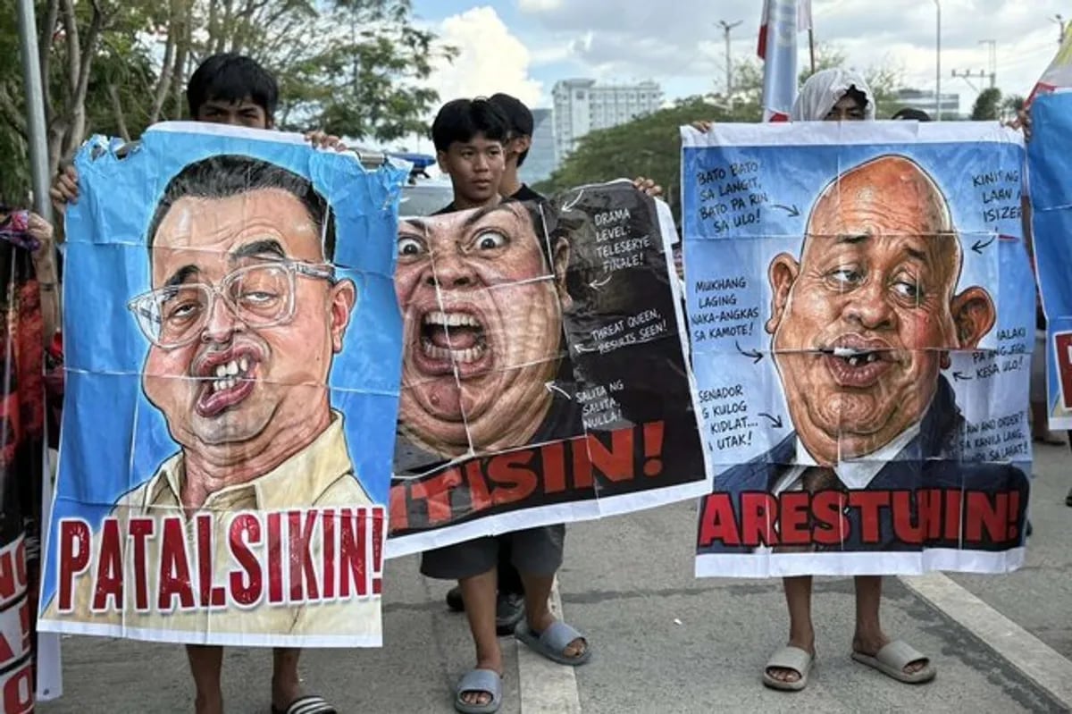‘Convict Sara now!’ Protesters rally outside Senate, demand ...